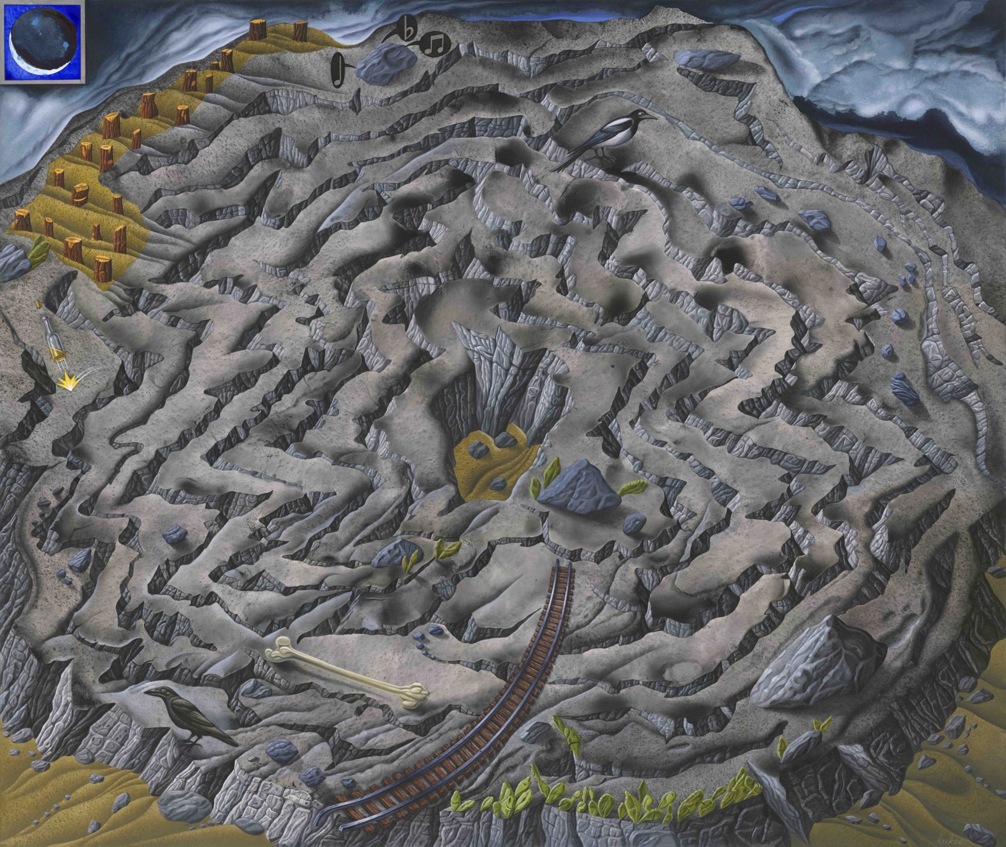 LAND LABYRINTH (GRAY) - Augen Gallery