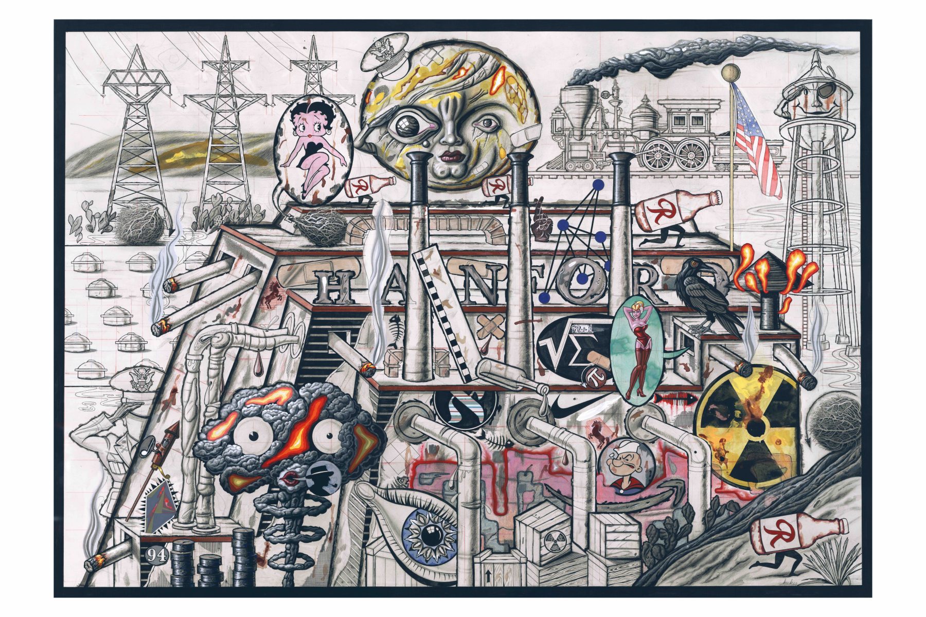 HANFORD #5: SMOKERS, PREPARATORY DRAWING - Augen Gallery